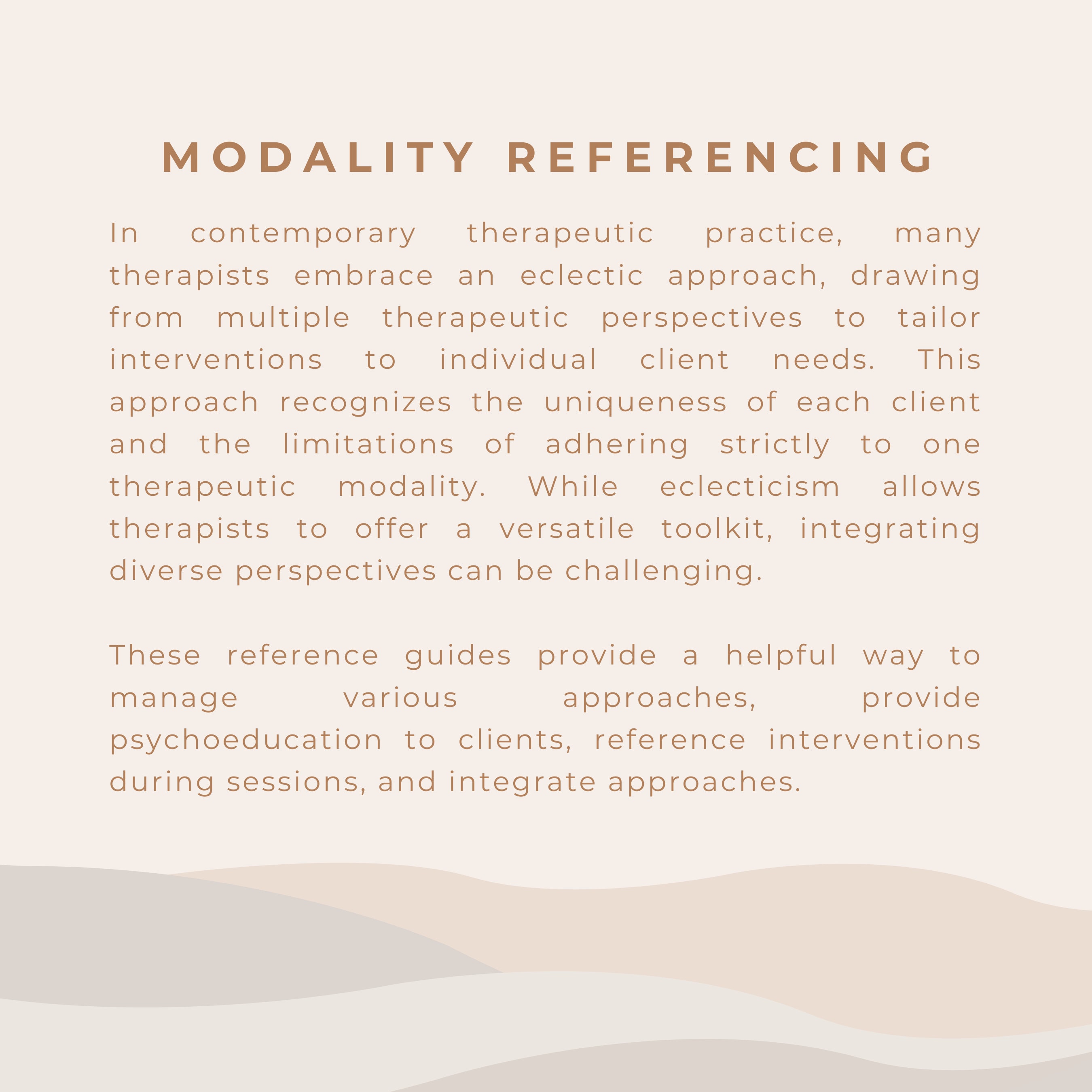 Therapy Cheat Sheets: Modality Reference Guides for DBT, CBT, EMDR ...