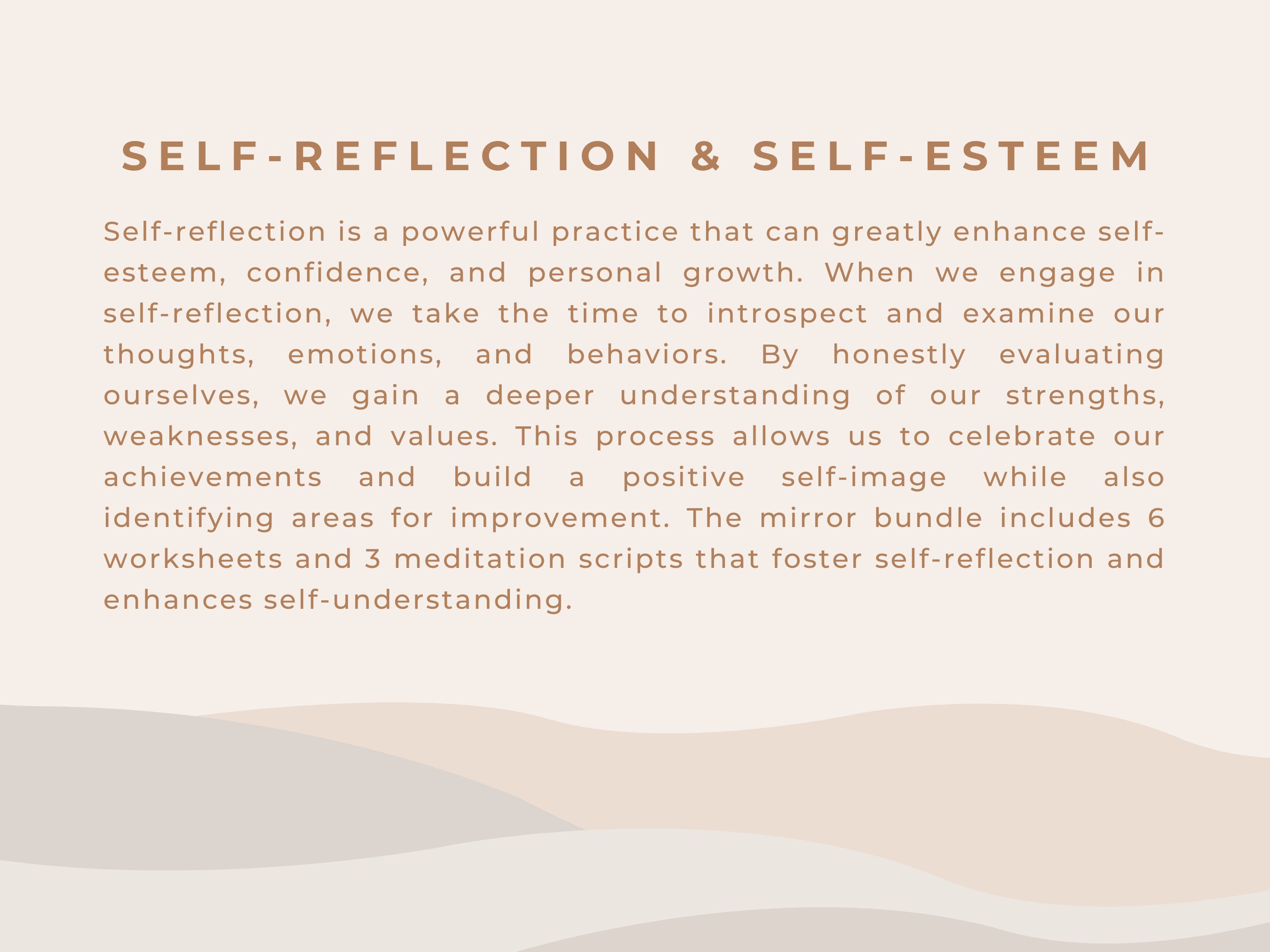 Self-esteem Worksheets: Mirror Meditation Scripts (PDF Pattern) - Etsy