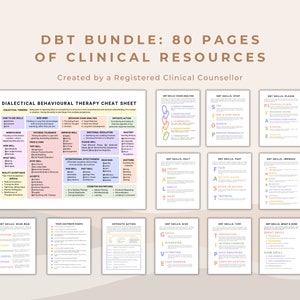 80 Page Dialectical Behavioural Therapy Digital Bundle DBT Clinical ...