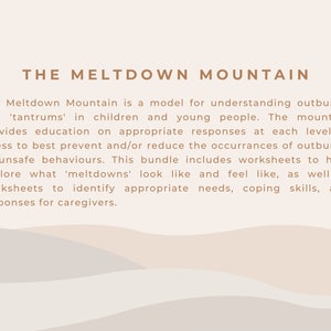 Meltdown Mountain Emotional Regulation Tool: Coping Skills for Kids ...