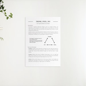 Cognitive Triangle CBT Worksheets: Think, Feel, Do (PDF Download) - Etsy