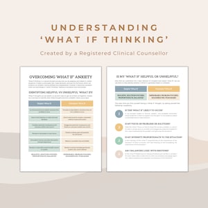 Anxiety 'what If' Thinking Tool: Cognitive Distortions, Therapist ...