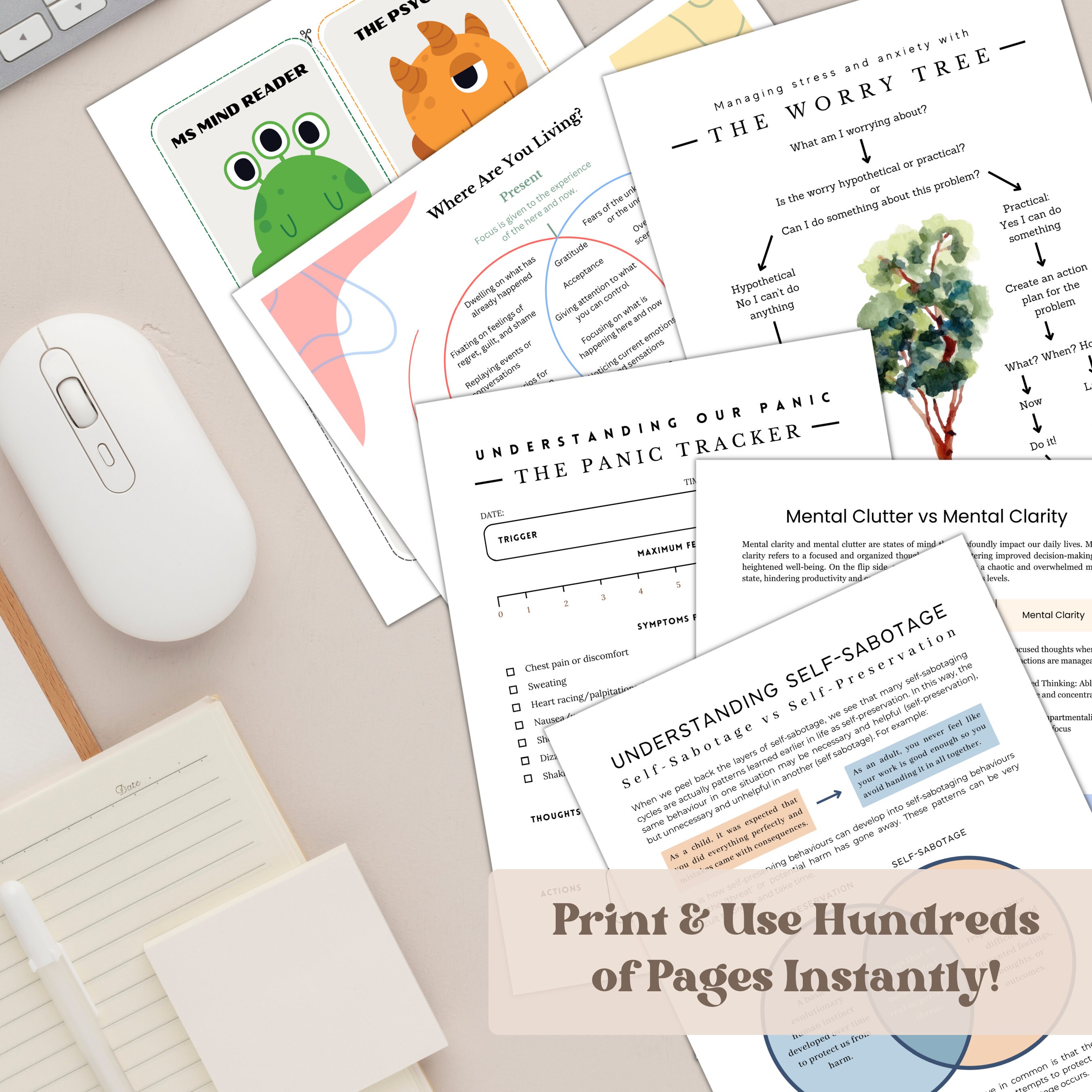 Anxiety Therapy Mega Bundle: Psychoeducation, Exercises, and Activities ...