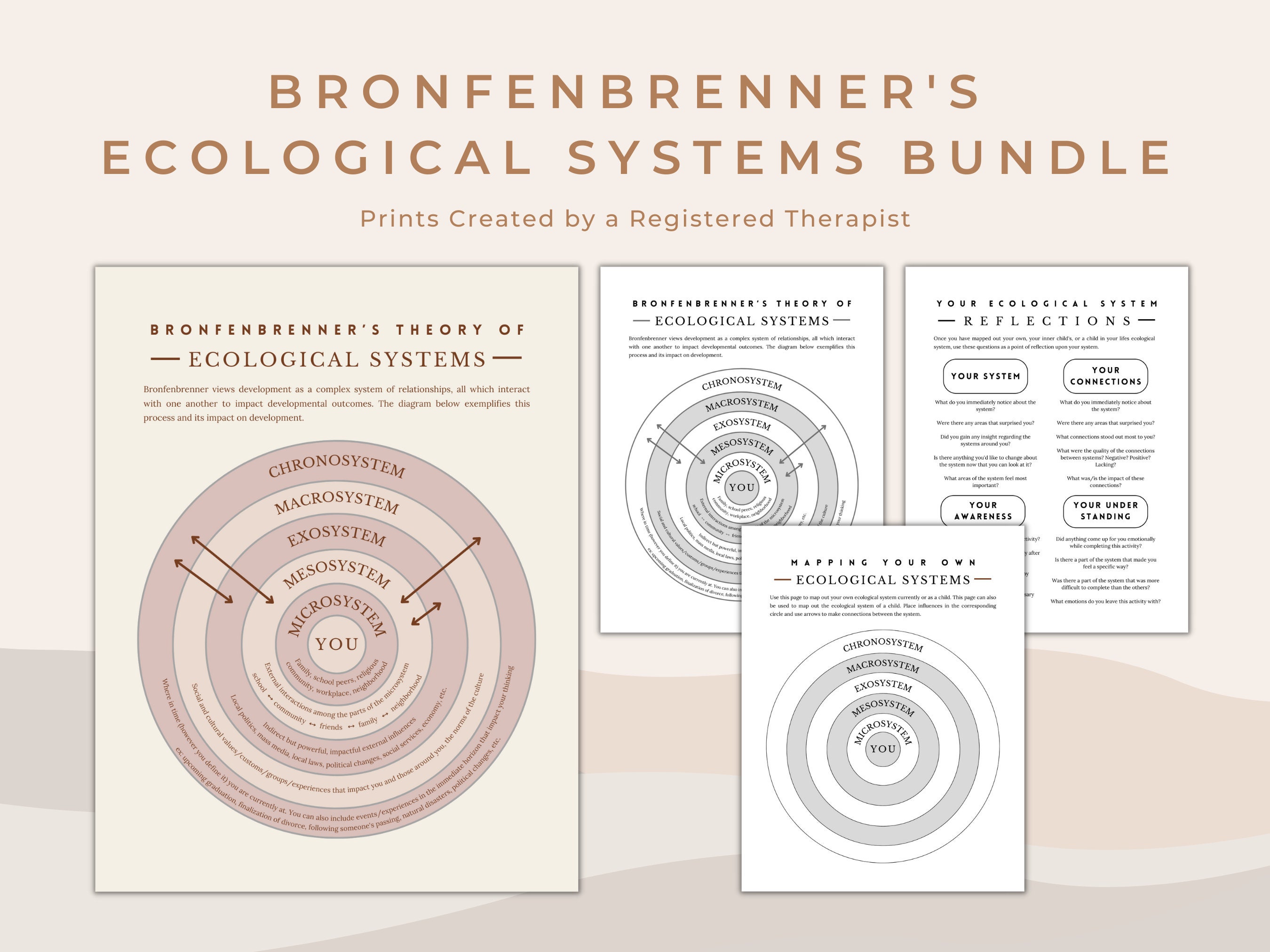 Bronfenbrenner's Ecological Systems Theory Worksheet: Psychoeducation ...