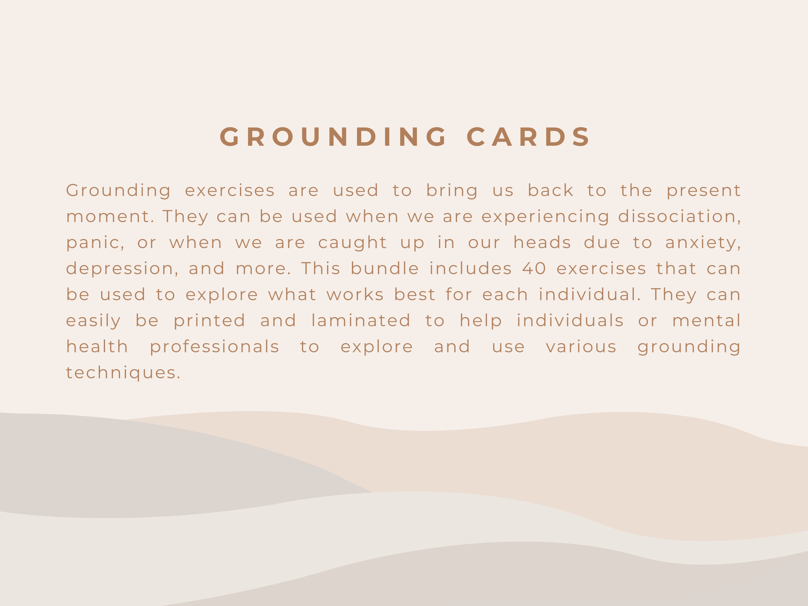 Grounding Exercise Cards: Mindfulness & Anxiety Relief (PDF) - Etsy ...