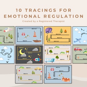Guided Breathing Tracing Cards: Kids Calm Corner Activity (PDF) - Etsy