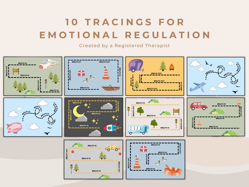 Guided Breathing Tracing Emotional Regulation Activity for - Etsy