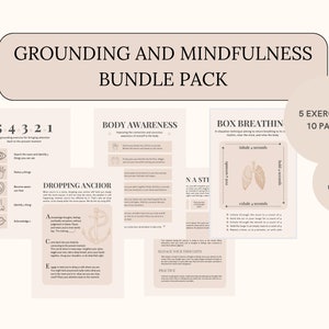 Grounding, Mindfulness and Breathing Visual Aids and Posters - Etsy
