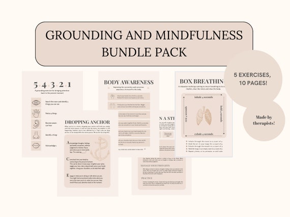 Grounding Mindfulness and Breathing Visual Aids and Posters - Etsy