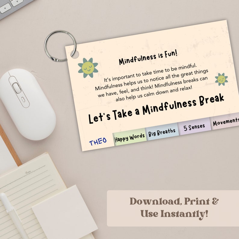 Mindfulness Skills for Kids Booklet Calm Down Corner Activity Book for ...