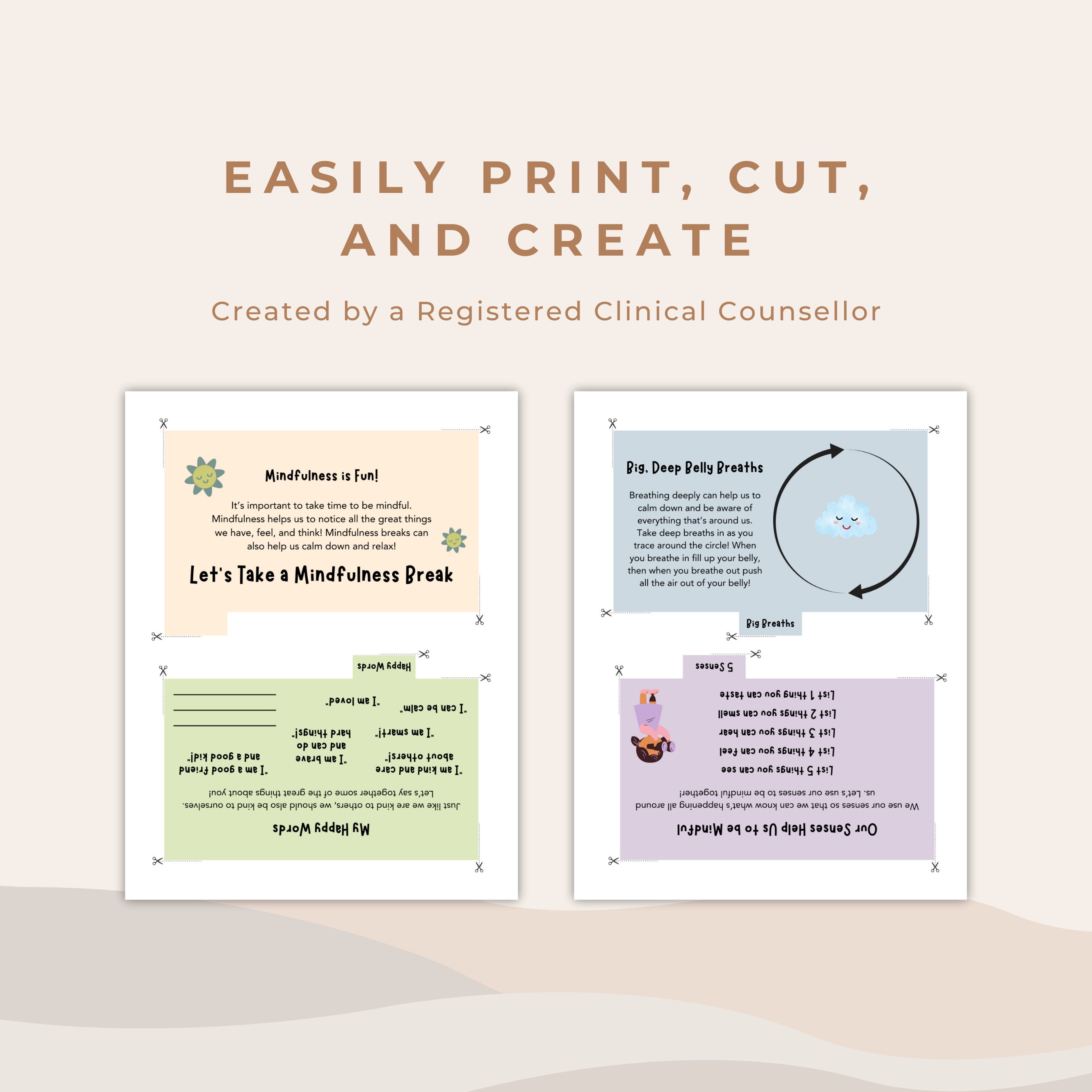 Mindfulness Skills for Kids Booklet Calm Down Corner Activity Book for ...