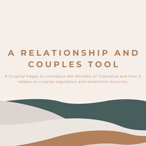 The Relationship Window of Tolerance Couples Therapy - Etsy
