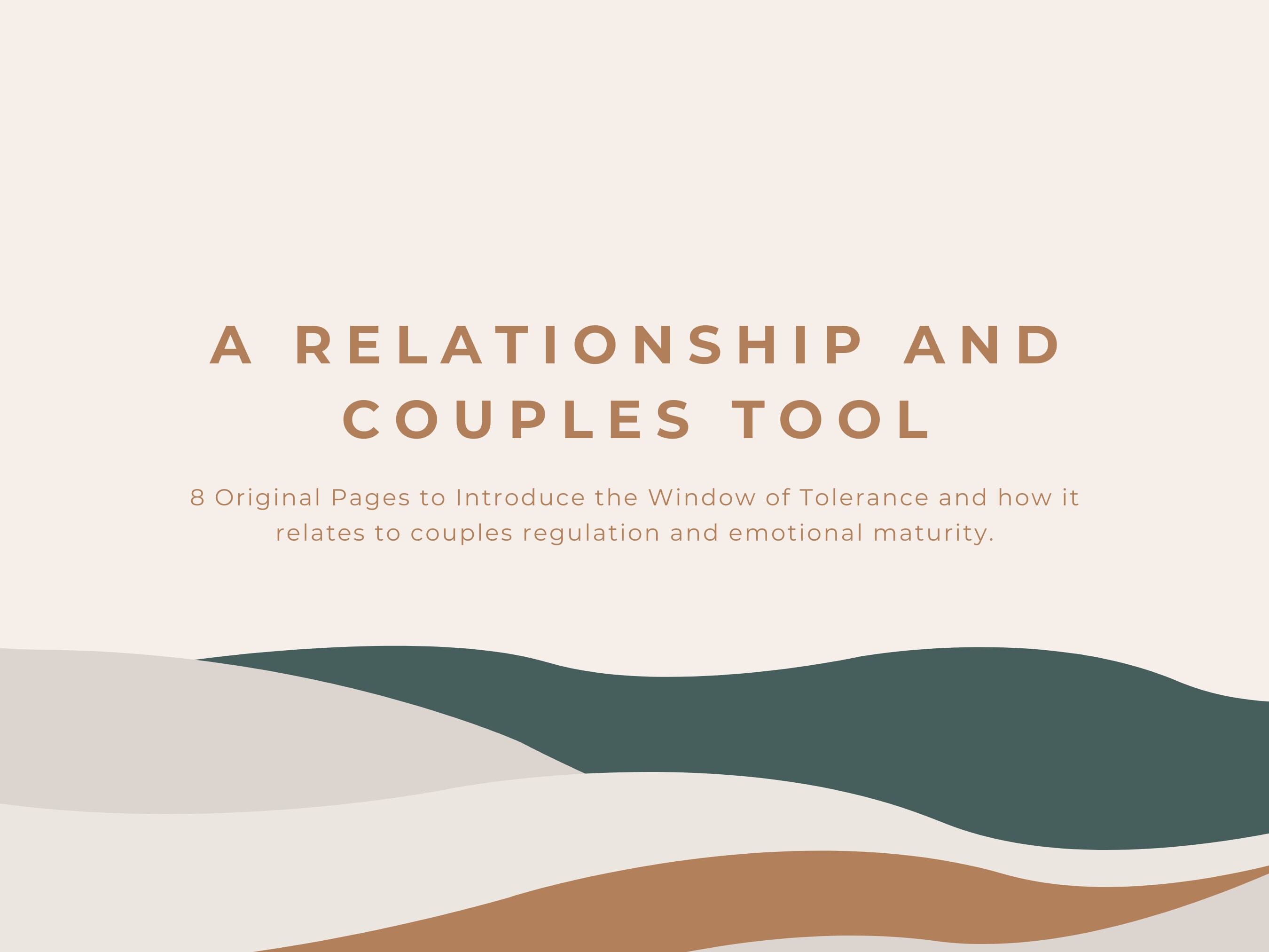 The Relationship Window of Tolerance Couples Therapy - Etsy