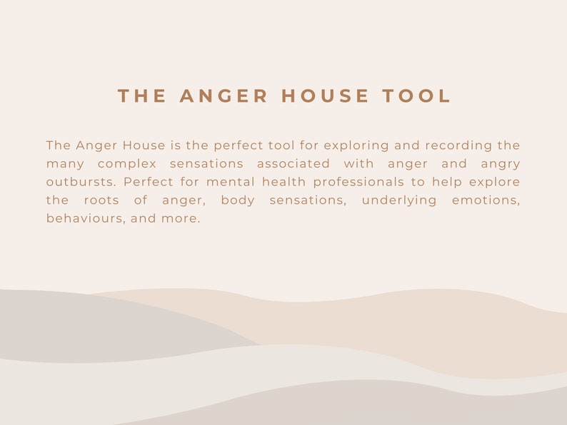 The Anger House Anger Management Tool for Teen Therapy - Etsy