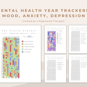 Yearly Mental Health, Mood, Anxiety, and Depression Trackers Tracking ...