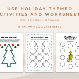 Holiday Mental Health Activities: Christmas Counseling Worksheets (PDF ...