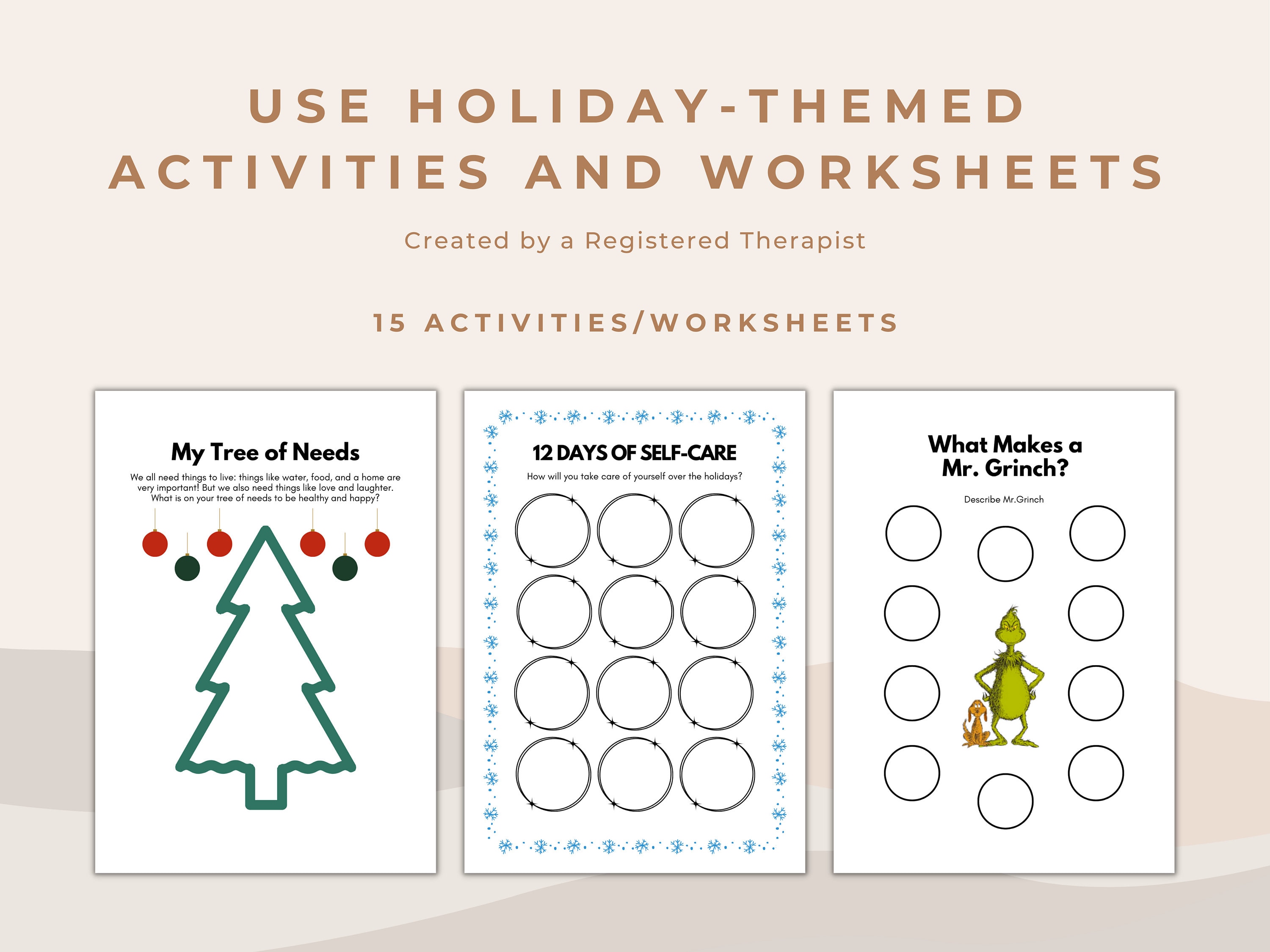 Holiday Christmas Mental Health Activities for Kids and Teens Holiday ...