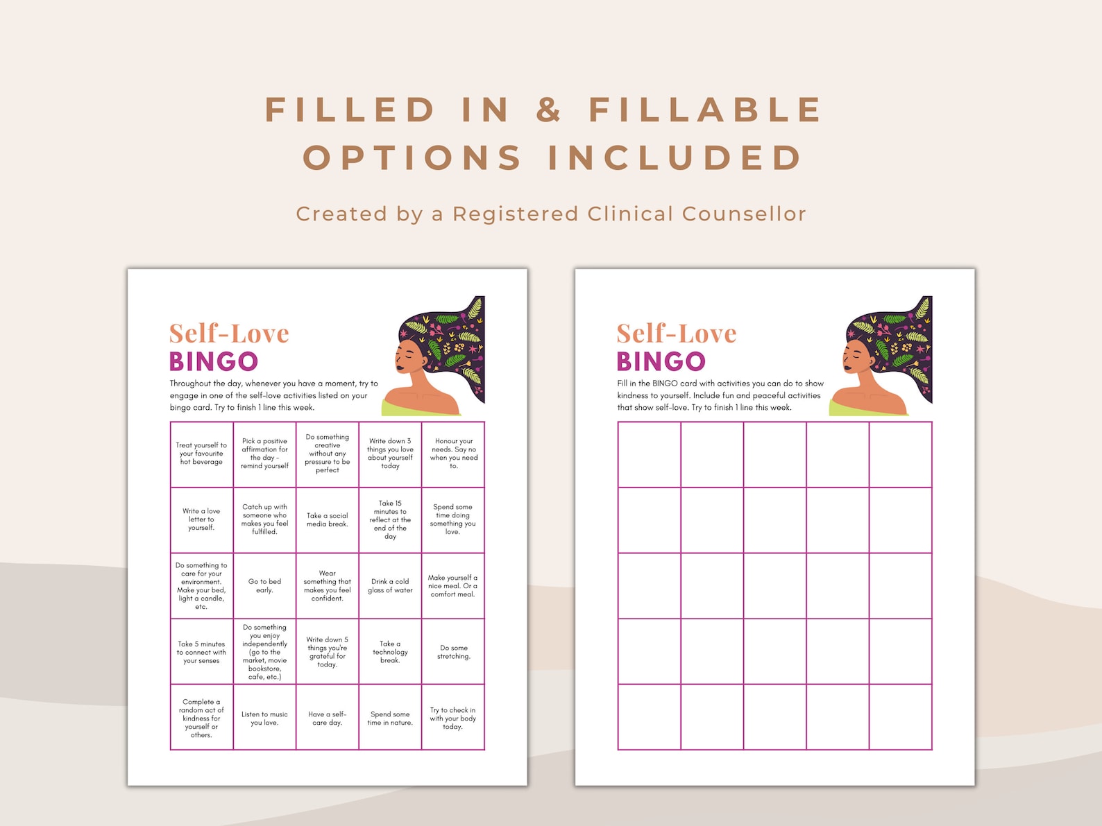 Self-love BINGO Cards: Mental Health & Wellness (PDF) - Etsy