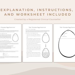 Trauma Egg Therapy Exercise: Mental Health Worksheet (PDF) - Etsy