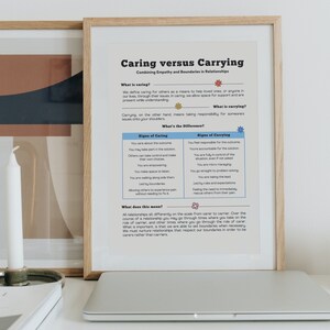Caring Vs Carrying Worksheet: Healthy Boundaries Printable (PDF) - Etsy