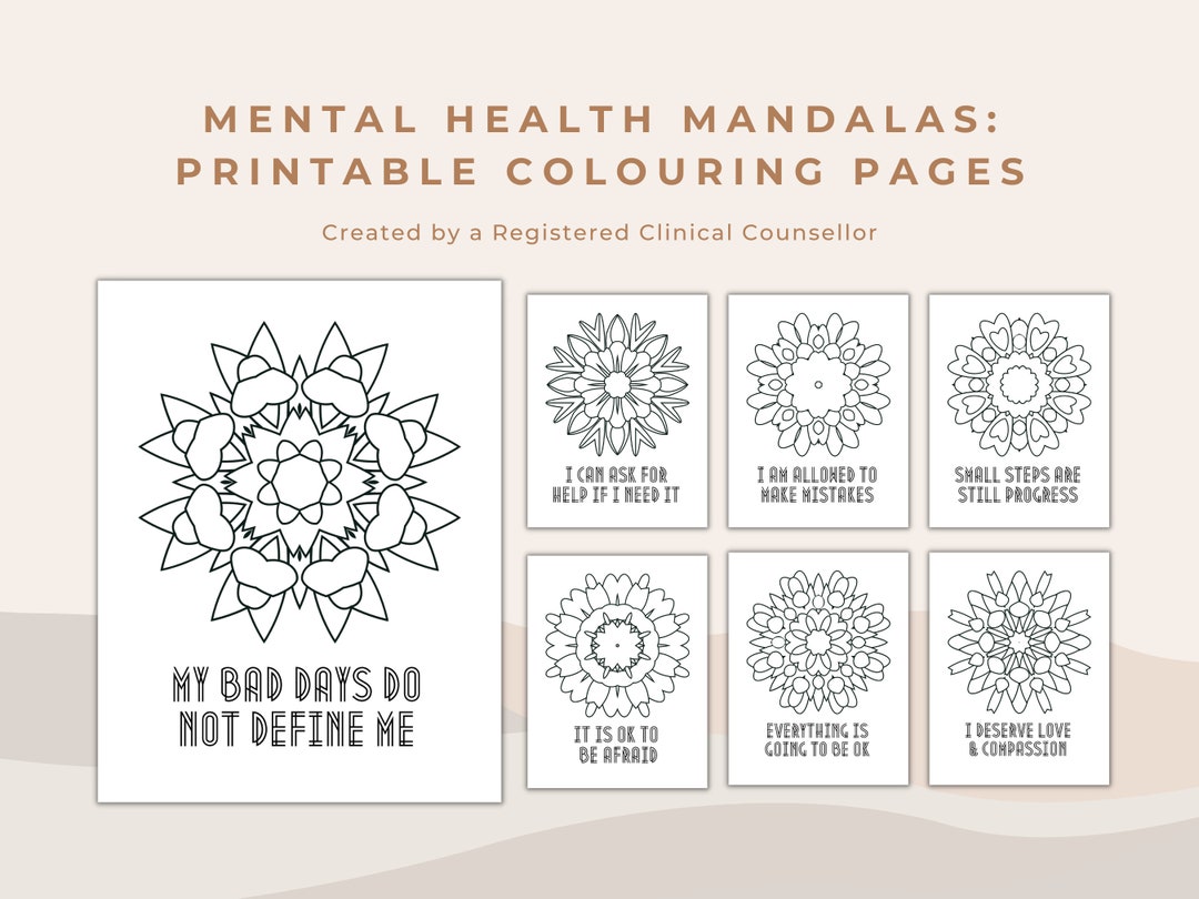 Mandalas and Mental Health: Coloring Pages Featuring Mandalas and ...