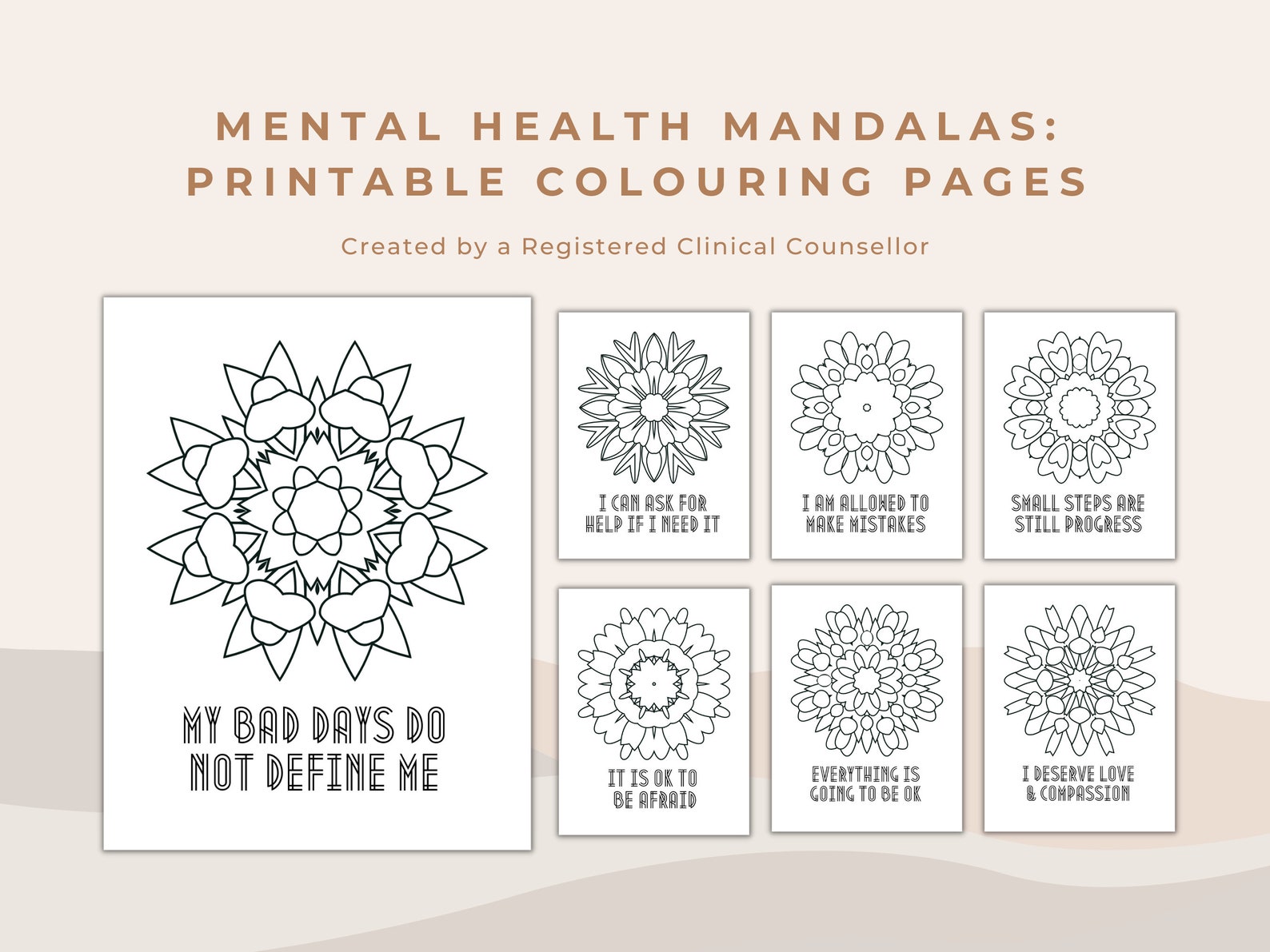 Mandalas and Mental Health: Coloring Pages Featuring Mandalas and ...