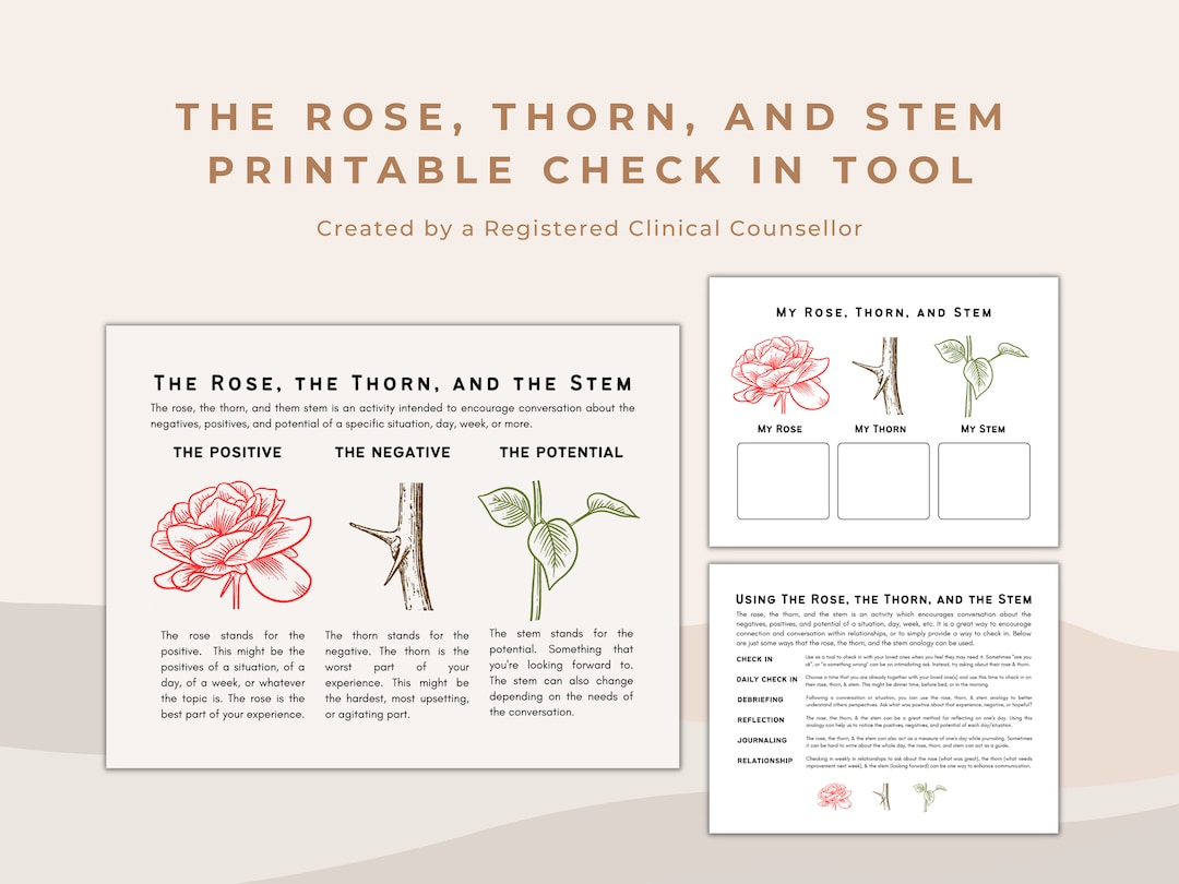 The Rose, the Thorn, and the Stem Communication Skills Check in Tool ...