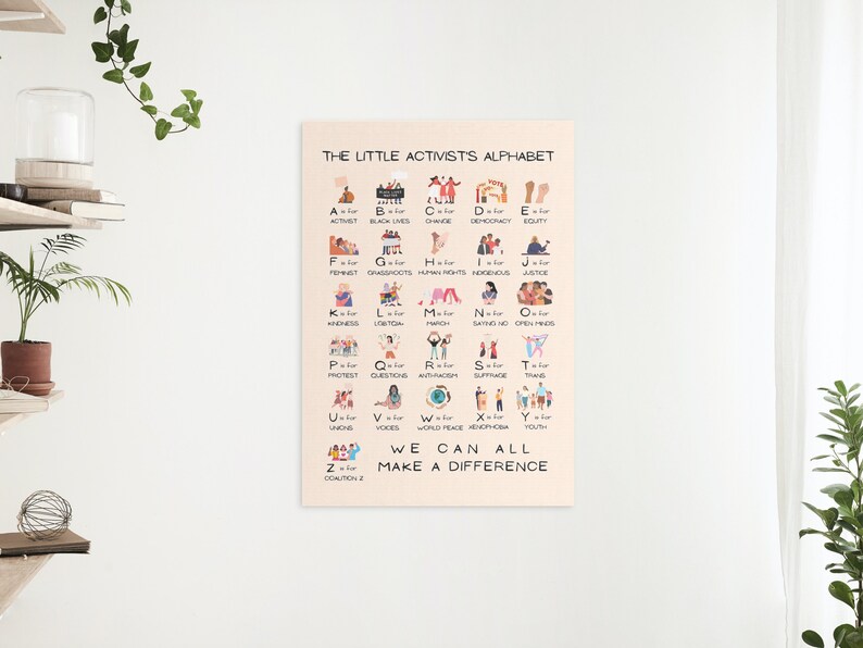Activist Alphabet Poster: Social Justice Abcs for Kids (digital ...