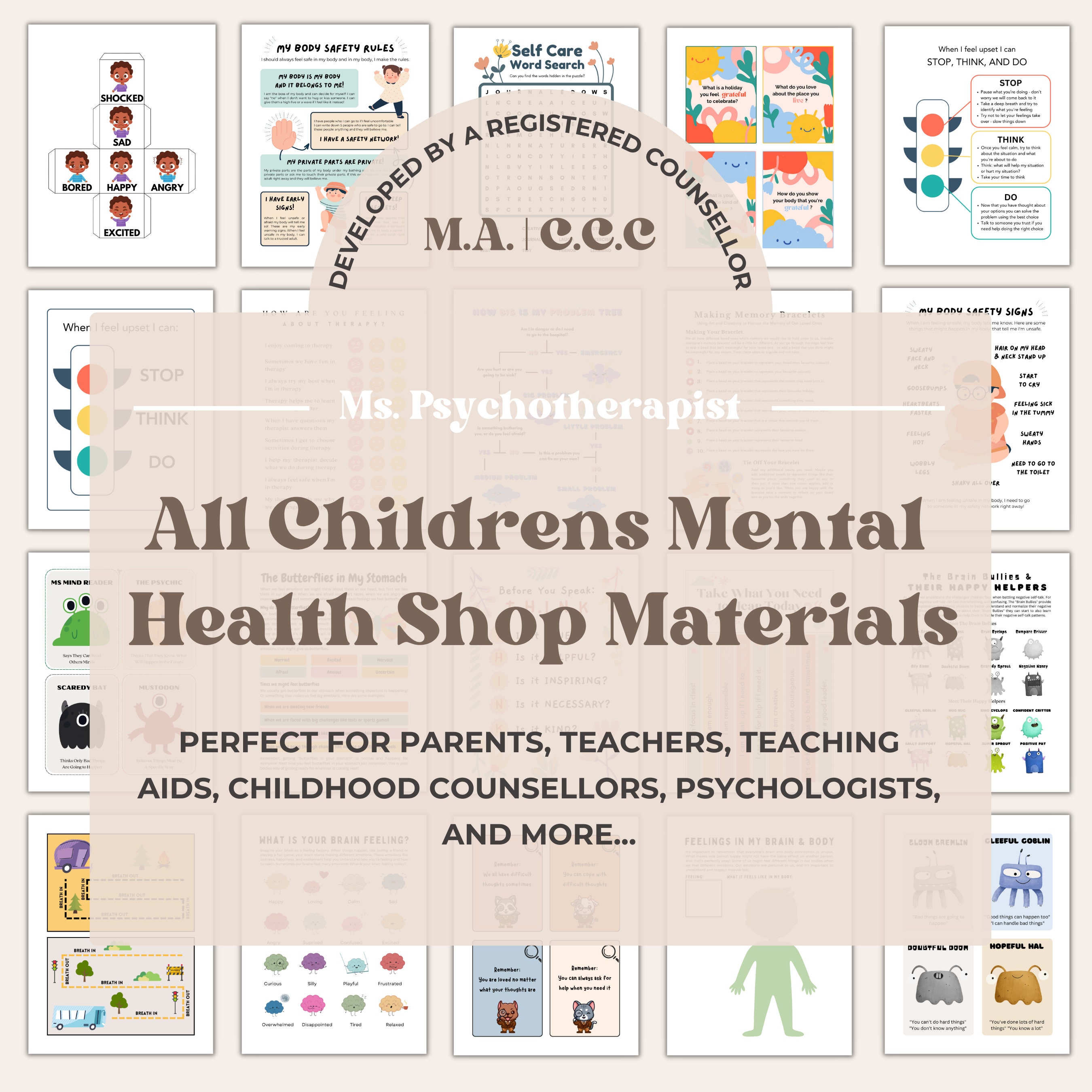 Children's Mental Health Mega-bundle: Emotional Regulation Tools (PDF ...