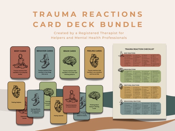 Trauma Reactions Cards Mental Health and Therapy Resource - Etsy Australia