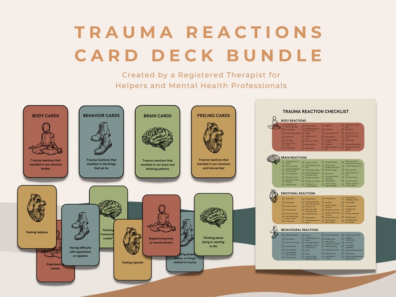 Trauma Reactions Cards Mental Health and Therapy Resource - Etsy Australia