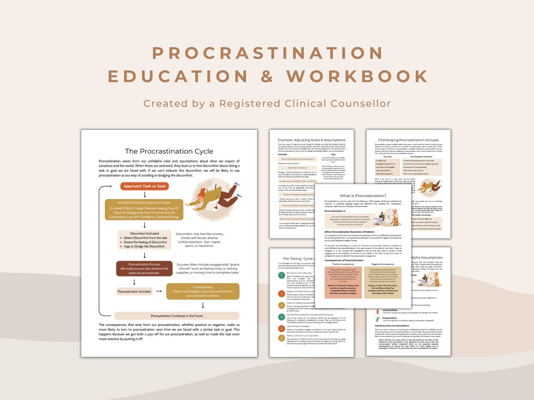Procrastination Workbook: Psychoeducation & Habit Tracking (PDF ...