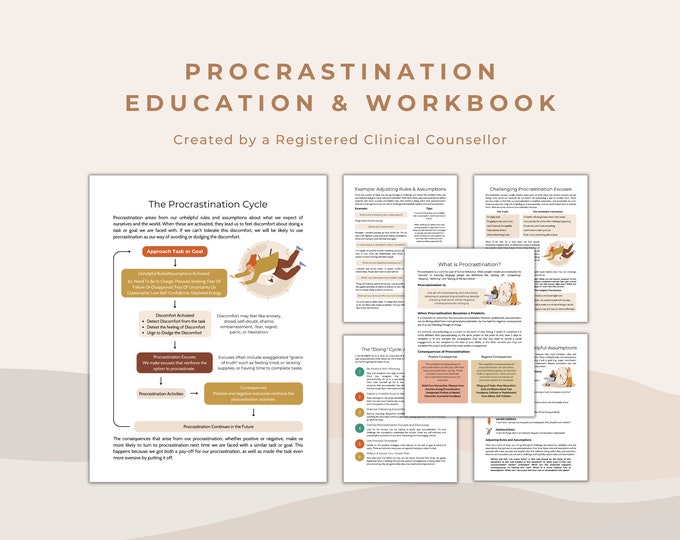 Anti Procrastination Chart // Printable // Coping Skills ...
