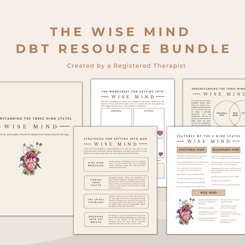 Wise Mind Worksheets - Etsy