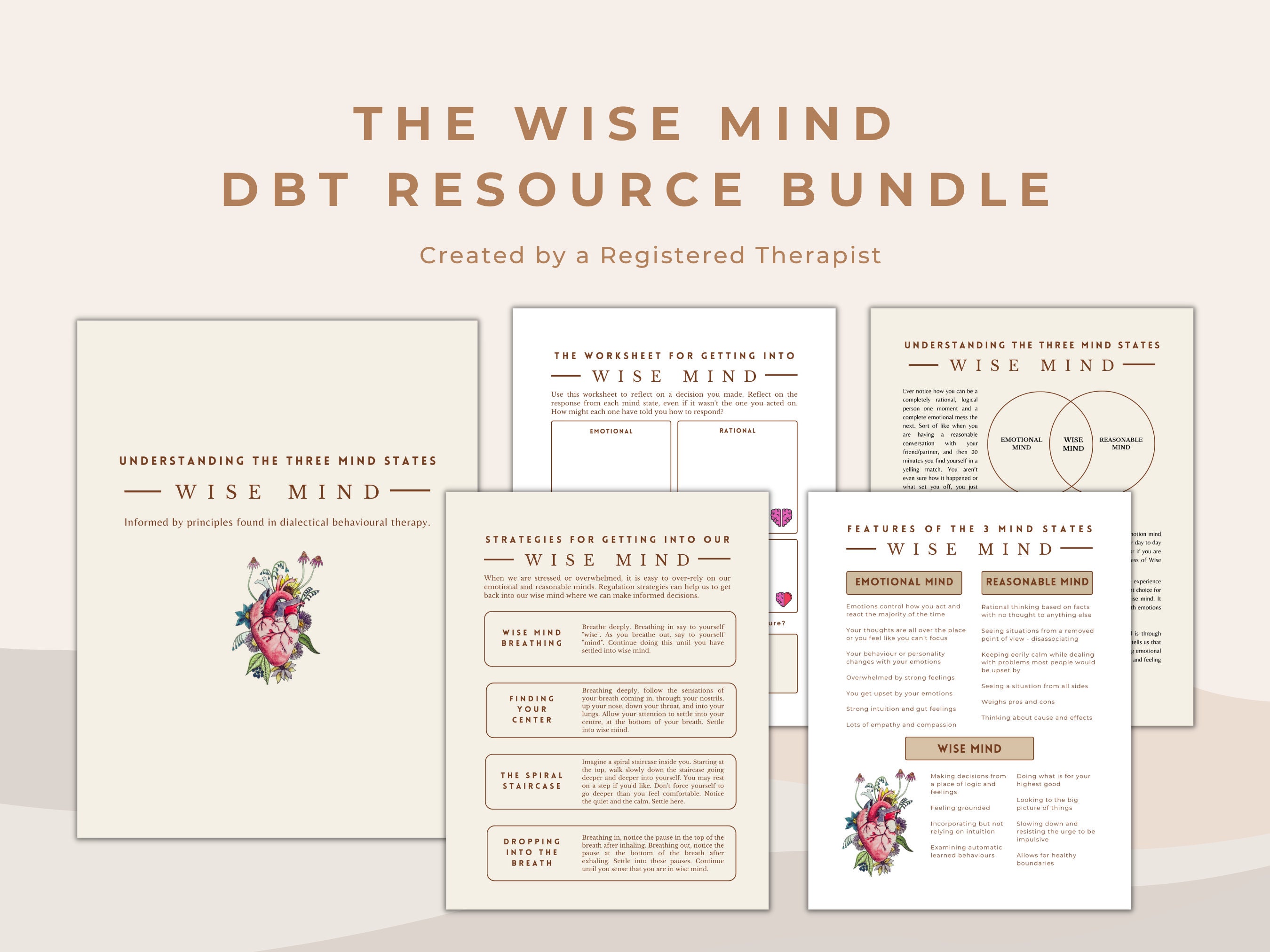 The Wise Mind Dialectical Behavioral Therapy Bundle Education - Etsy ...