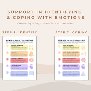 Emotions Identification & Coping Print: Mental Health Tool (PDF) - Etsy