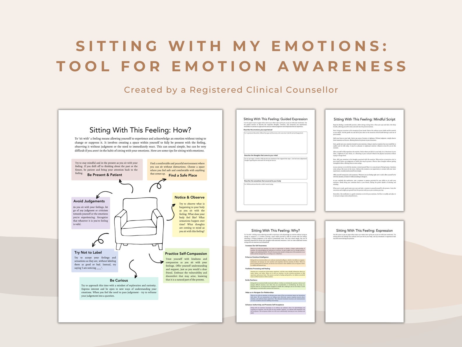 Sitting With My Emotions | Mindfulness Worksheet: Emotional ...