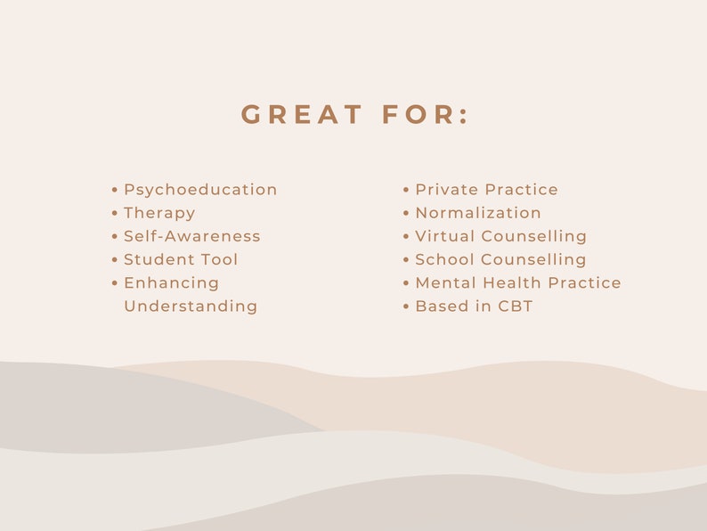 CBT Common Core Beliefs Tool for Mental Health Practice - Etsy