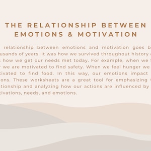 Emotions, Motivation, and Actions Therapeutic Worksheet Bundle for ...