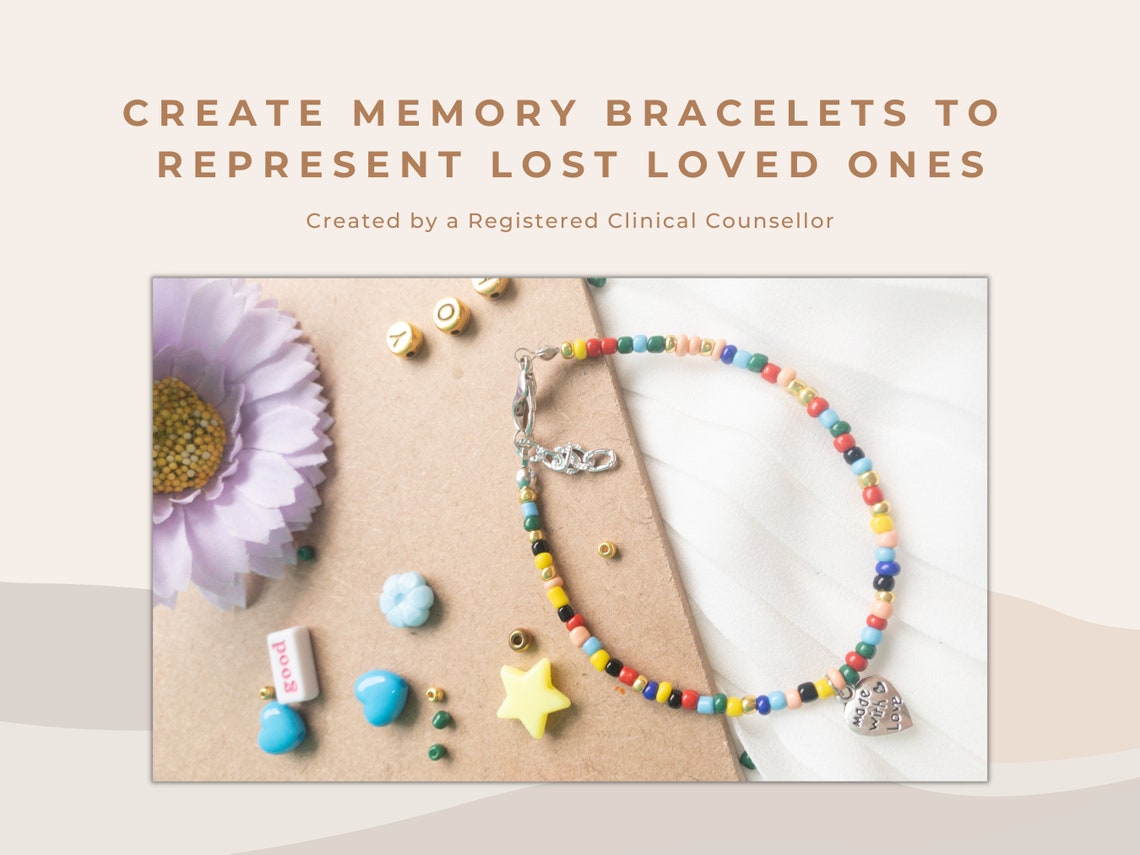 Memory Bracelet Art Therapy Prompt for Grieving Loved Ones Grief ...