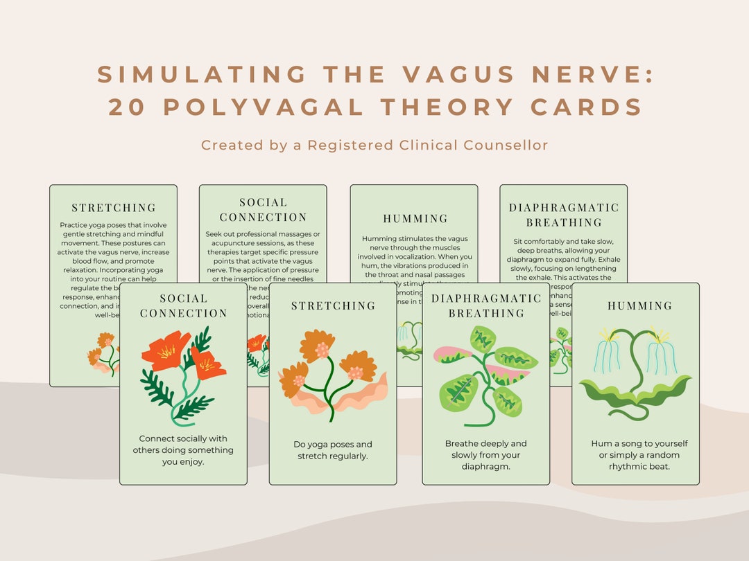 Vagus Nerve Stimulation Activity Cards: Polyvagal Theory (PDF) - Etsy UK