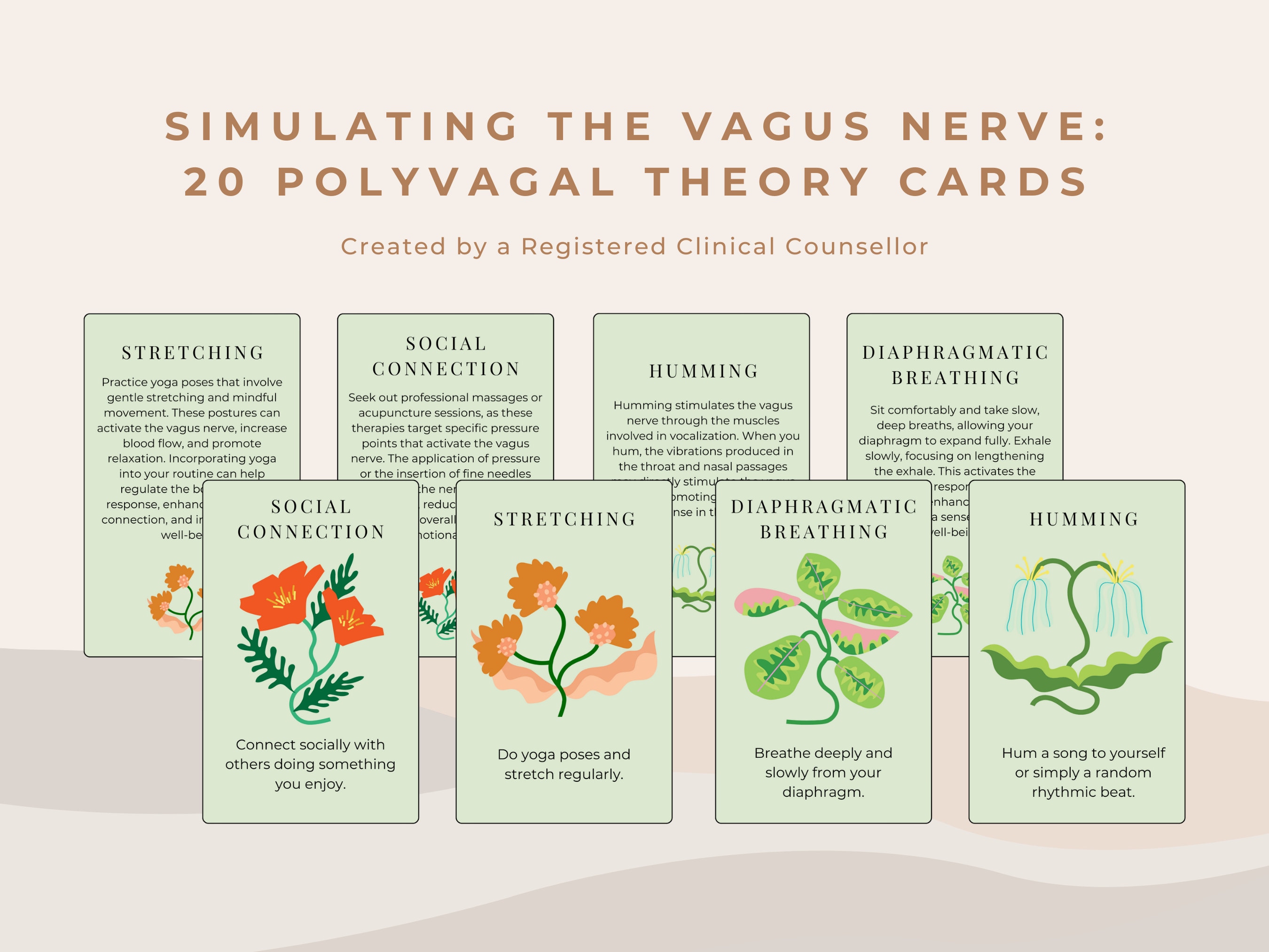 Vagus Nerve Stimulation Activity Cards Based on Polyvagal - Etsy UK