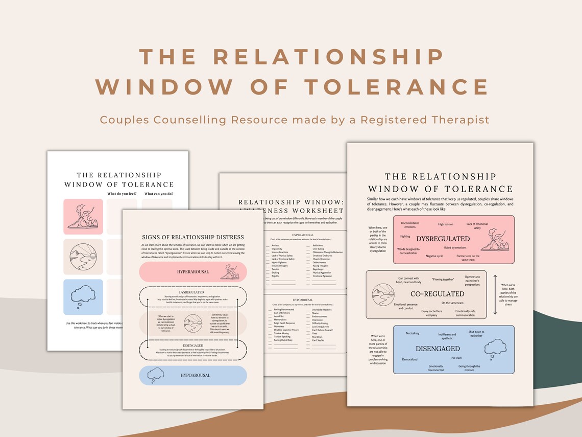 The Relationship Window of Tolerance Couples Therapy - Etsy