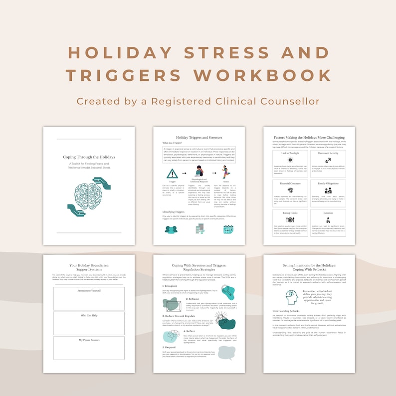 Holiday Stress & Triggers Workbook: Self-care Planner (PDF Download) - Etsy