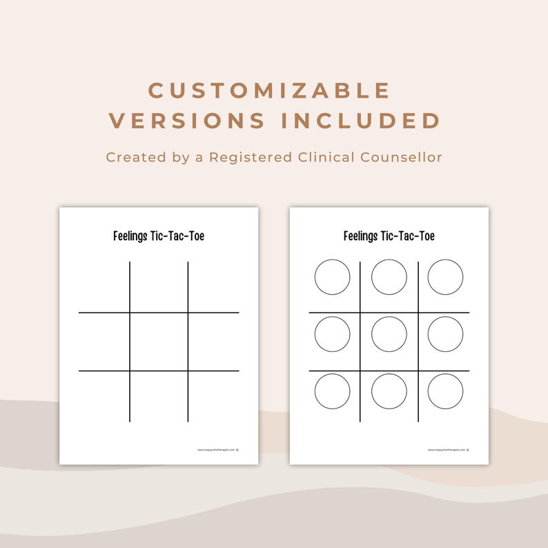 Emotions Tic-tac-toe Feelings Awareness Games for Children, Parents ...