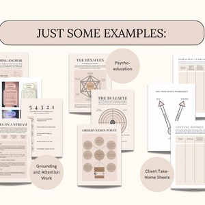 ACT Bundle Pack of Posters, Visual Aids, and Worksheets (acceptance and ...