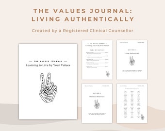 Weekly Acceptance and Commitment Therapy Journal Page - Etsy