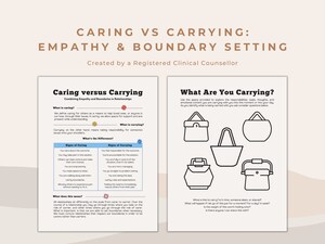 Caring Vs Carrying: Worksheet for Setting Healthy Boundaries in ...