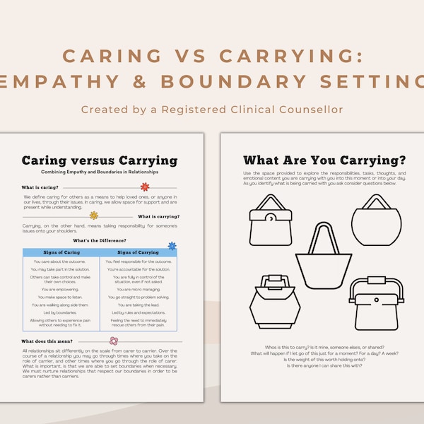 Therapy Worksheets Boundaries - Etsy