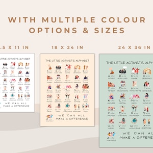 Activist Alphabet Poster: Social Justice Abcs for Kids (digital ...